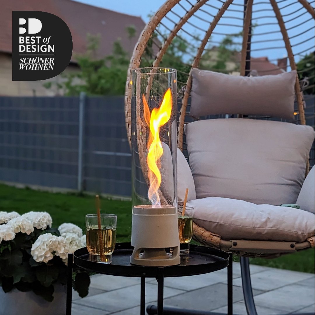 Standfeuer LUCEO ☑️ Outdoor Tischfeuer aus Beton